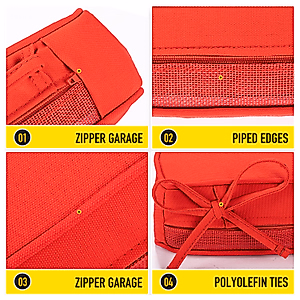 SUNROX DryFast Foam Outdoor Bench Cushion with DryMesh Drainage, All-Weather FadeShield Water Resistant Patio Furniture Cushions, Ultra Durable Low Maintenance Bench Seat Pads 51"x18" Red