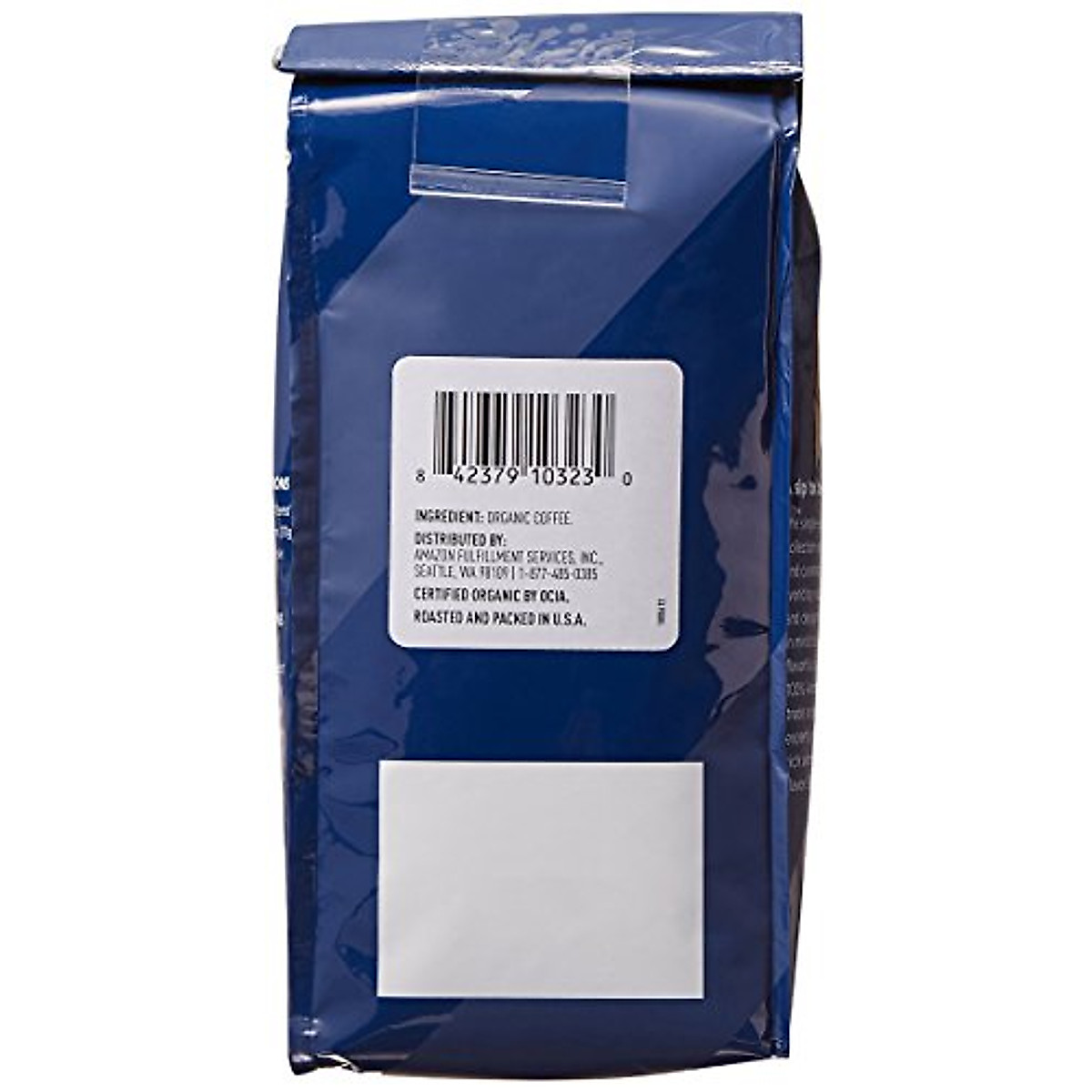 AmazonFresh Organic Fair Trade Sumatra Whole Bean Coffee, Dark Roast, 12 Ounce