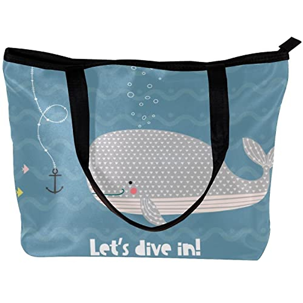 Tote Bag Women Satchel Bag Handbag Stylish Tote Handbag for Women Hobo Bag Fashion Crossbody Bag, Cartoon Sea Animal Whale Anchor