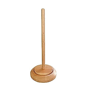 Gazechimp Solid Wood Yarn Ball Holder Rotatable Easy to Use Presents Prevent Thread Tangling Reusable Yarn Dispenser Crochet Accessory for Sisters Wife