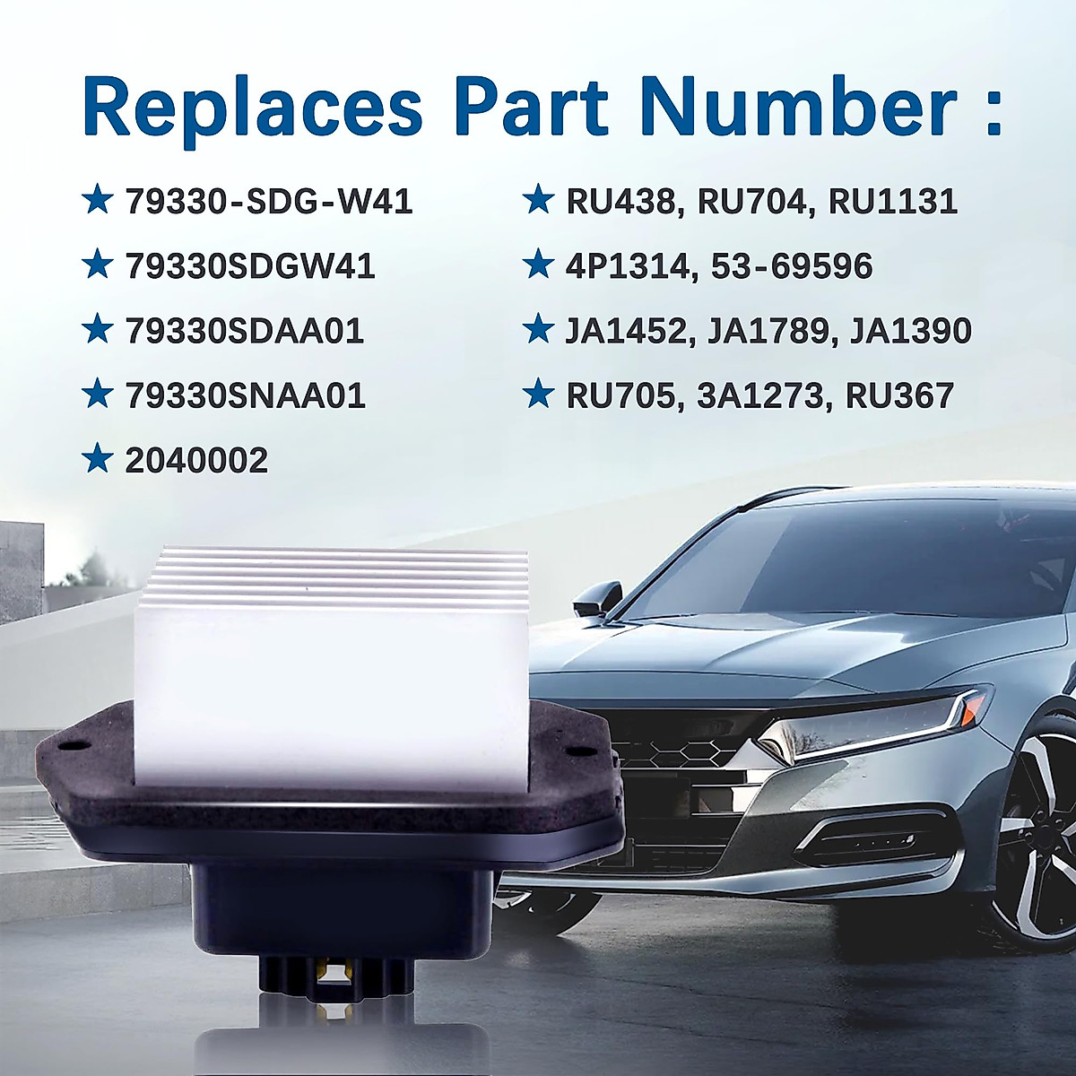 FAERSI HVAC Fan Blower Motor Resistor Replacement for Honda Accord Civic CR-V Element Odyssey Pilot Acura RDX TSX EL Replaces 79330-SDG-W41 79330S5A941 79330S5A942 79330SNAA01 RU438 JA1452