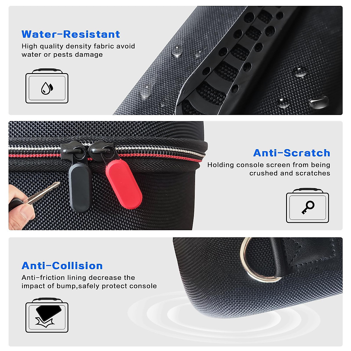 huiheleather Switch Case for Nintendo Switch and Switch OLED Model, Portable Full Protection Carrying Travel Bag with 18 Game Cards