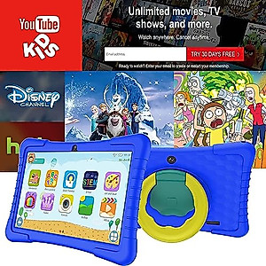 Kids Tablet, 10 inch Tablet for Kids Android 12 Tablet 2GB 64GB Toddler Tablet with 8000mAh Battery, WiFi, Bluetooth, Dual Camera, Parental Control, Google Play, Netflix, YouTube(Dark Blue)