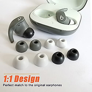 Luckvan Silicone Earbuds Tips for Beats Fit Pro/Beats Studio Buds Ear Tips Replacement for Beats Earbuds 6 Pairs LMS Gray