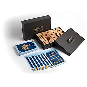 SumBlox Original Size Basic Set of 76 Math Building Blocks - STEM Solid Wood Educational Number Blocks, Includes 80 Activity Cards.