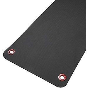 SPRI Hanging Exercise Mat, Fitness & Yoga Mat for Group Fitness Classes, Commercial Grade Quality with Reinforced Holes, 56" L x 23" W x 3/8" Thick