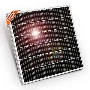 DOKIO 150 Watt 18 Volt Monocrystalline Solar Panel High Efficiency Module Durable RV Marine Boat Off Grid