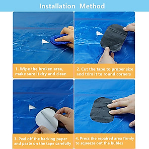 RV Awning Repair Tape Heavy Duty Waterproof Tent Repair Tape for Tarp,Parasol, Canopy, Car and Boat Covers, Underbelly Repair Patch Kit Outdoor UV proof Fabric Repair Tape Black (3 in x24.6ft)