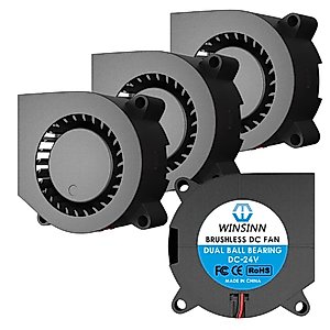 WINSINN 40mm Blower Fan 24V, 3D Printer Micro 24 Volt Fans Blower 4020 Dual Ball Bearing, 40mmx20mm 2PIN (Pack of 4Pcs)