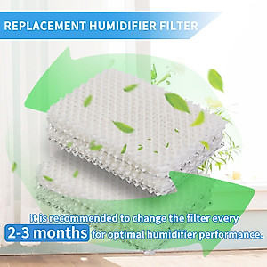 Fbzrnik WF813 Humidifier Filter Replacement for Equate EQ-2119-UL EQWF813, Relion RCM-832 RCM-832N, ProCare PCWF813 PCWF-813 PCCM-840 PCCM-832N Cool Mist Humidifiers Wick Filters (2 Pack)