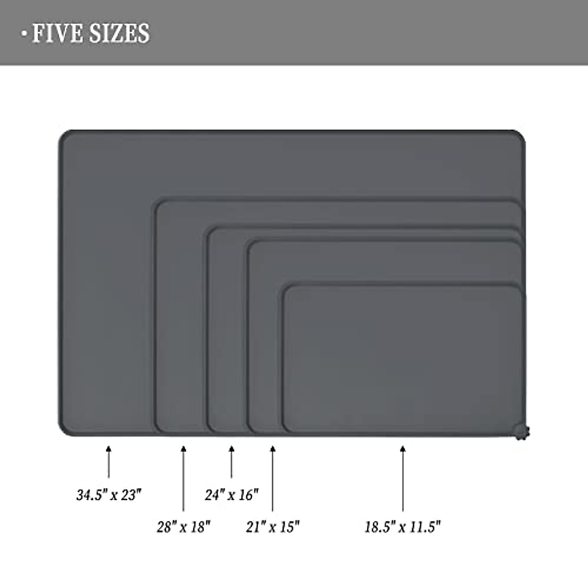 Reopet Silicone Dog Cat Bowl Mat Non-Stick Food Pad Water Cushion Waterproof - Multiple Colors, Sizes & Purposes