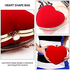 1pc Clutch Party Tote Pouch Elegant Without Storage Chain Portable Shoulder Shape Banquet Evening Handmade Handbag Wedding Girls Purse Gifts Red Mini Capacity Bag Women Lady Large