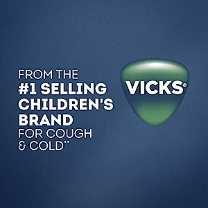 Vicks Children's Nighttime Cough & Congestion Relief, FREE OF: Artificial Dyes & Flavors, High Fructose Corn Syrup & Alcohol, Grape Flavor, For Children Ages 6+, 6 FL OZ