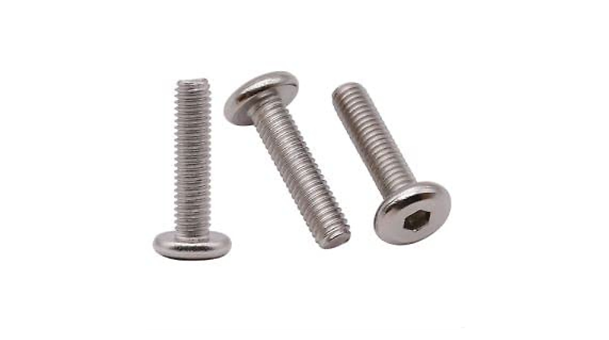 M6 x 10mm Socket Cap Screws - 50 PCS 304 Stainless Steel