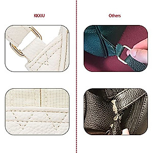 KKXIU Women Backpack Purse Casual daypacks for ladies Synthetic Leather Shoulder Bag (Medium, Cream White)