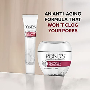 Pond's Anti-Wrinkle Cream and Eye Cream Anti-Aging Face Moisturizer Rejuveness With Vitamin B3 and Retinol Complex, 7 Ounce (Pack of 2)
