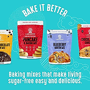 Lakanto Sugar Free Keto Cake Mix - Sweetened with Monk Fruit, Gluten Free, 1 Net Carb, Keto Diet Friendly, Delicious - Vanilla