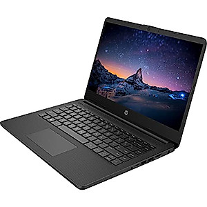 HP 2022 Premium 14-inch HD Thin and Light Laptop, Intel Dual-Core Processor, 8GB RAM, 64GB Storage, Long Battery Life, Webcam, Bluetooth, HDMI, Wi-Fi, Black, Windows 11 + 1 Year Microsoft 365