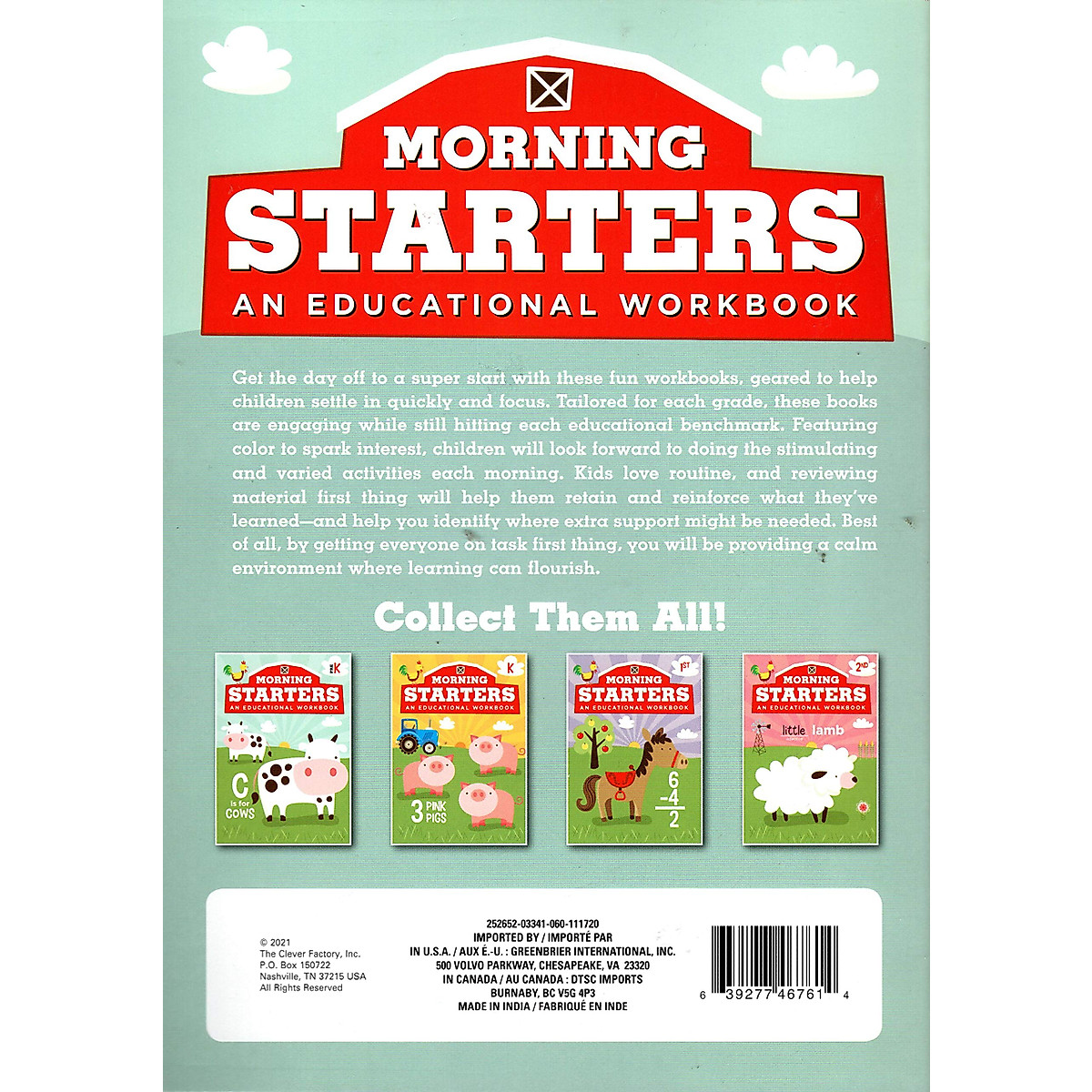 PRE-K - Morning Starters Educational Workbooks - v8