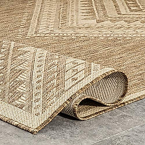nuLOOM Landry Aztec Indoor/Outdoor Area Rug, 5' x 8', Beige