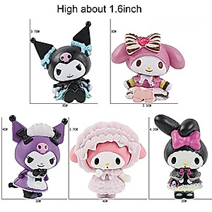 Anime Figure Toys Anime Cake Toppers Cute Room Decor PVC Model Dolls Cute Action Figure Statues (melo-Kuro 5pcs)¡­