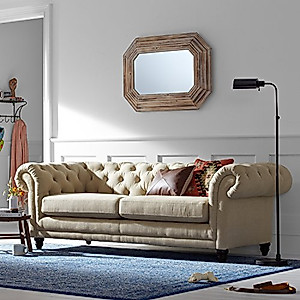 Amazon Brand - Stone & Beam Bradbury Chesterfield Tufted Sofa Couch, 92.9"W, Hemp