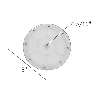 FixtureDisplays® 8" Clear Plastic Spinner Lazy Susan Turntable Organizer for Spice Rack Table Cake Kitchen Pantry Decorating 16973-NF