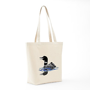 CafePress Calling Loon Tote Bag Natural Canvas Tote Bag, Reusable Shopping Bag