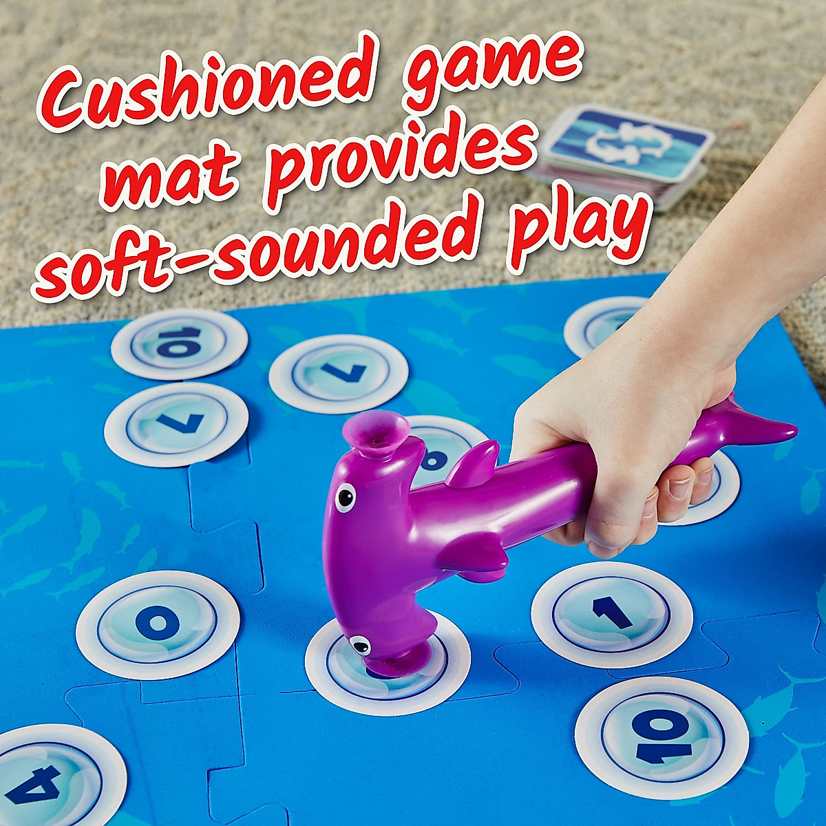 hand2mind Hammerhead Number Hunt! Math Game, Addition and Subtraction Games, Educational Board Games, Fun Games for Family Game Night, Kindergarten Learning Games for Kids Ages 5-7, Kids Learning Toys