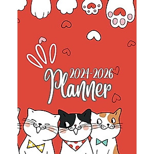 2024-2026 Monthly Planner: 3 Year Calendar Large Size 8.5x11 inches | 36 Months Jan 2024 - Dec 2026 with Federal Holidays | Monthly Design ( Calendar 2024-2026 for Purse)