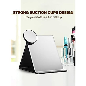 Macaki 20X Magnifying Mirror with 2 Suction Cups, 3.5 inches Magnified Makeup Mirror and Slant Tweezers,1PCS