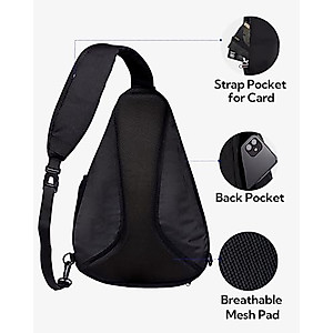 WATERFLY Sling Bag Crossbody Backpack: Over Shoulder Daypack Casual Cross Chest Side Pack