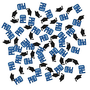 INNORU Conqrats PHD Confetti Glitter, PHD Graduation Table Confetti, Conqrats Dr Paper Scatter Confetti, High School College PHD Graduation Party Table Decorations Confetti, 120pcs