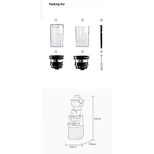 TANACC Portable Juice Blender Large caliber Electric Fruit Juicer Separation pomace juice Blender Machine Mixer vegetables food processor
