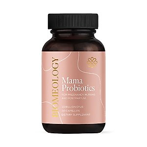 Biomeology Probiotics for Pregnancy, Postpartum, and Breastfeeding | Supports Digestive and Immune Health for Mom and Baby | Morning Sickness Relief | Take with Prenatal Vitamins | 30 Capsules