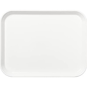 Carlisle FoodService Products 1410FG001 Glasteel Fiberglass Cafeteria/Fast Food Tray, NSF Certified, 13 3/4" Length x 10 5/8" Width, Bone White (Pack of 12)