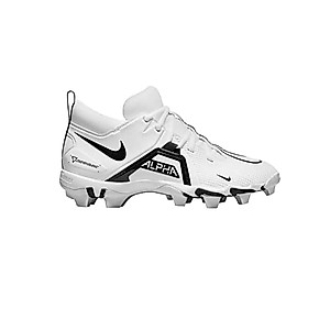 Nike Alpha Menace 3 Shark Mid CV0582-100 White-Black Men's Football Cleats 10.5 US