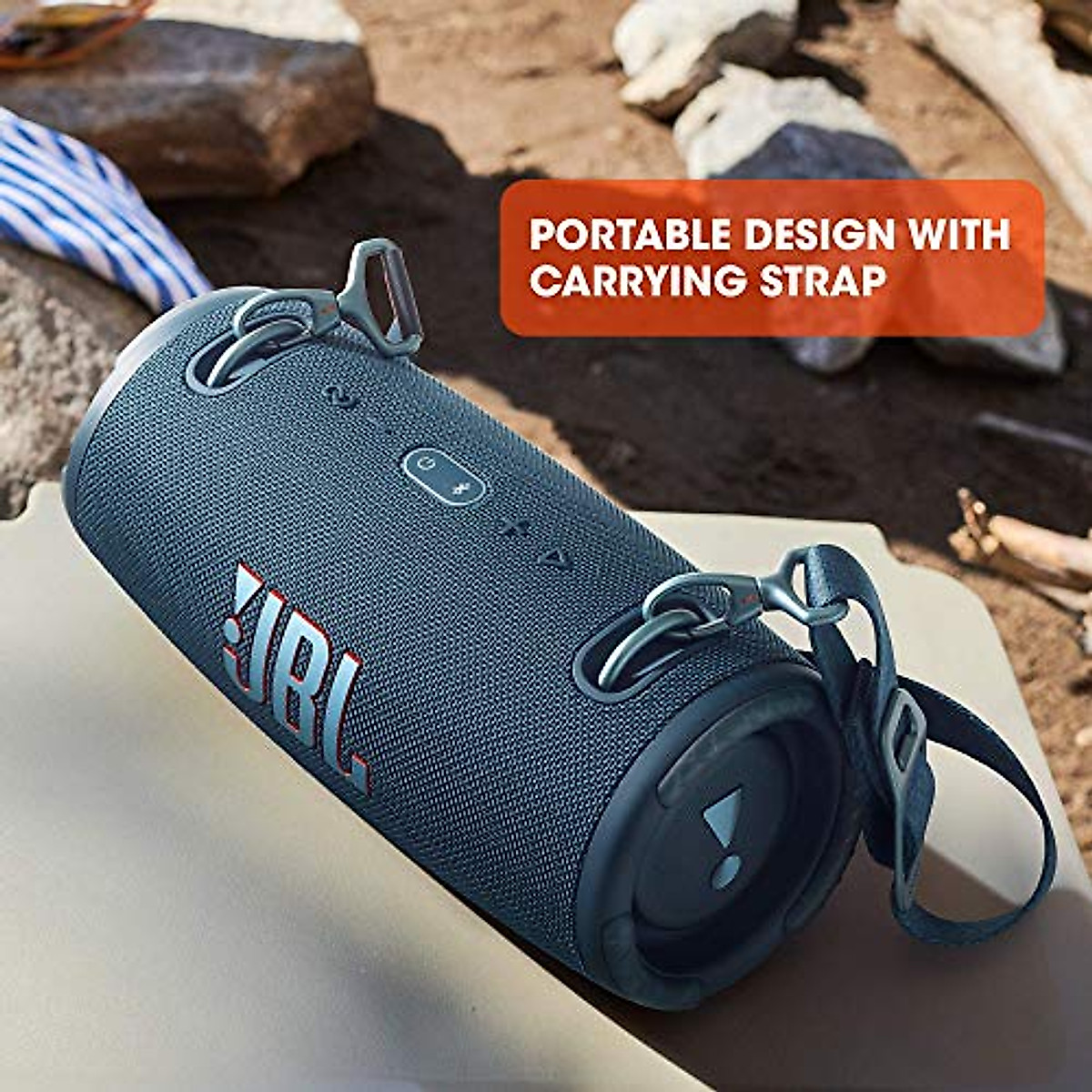 JBL Xtreme 3 - Portable Bluetooth Speaker, Powerful Sound and Deep Bass, IP67 Waterproof, 15 Hours of Playtime, Powerbank, PartyBoost for Multi-speaker Pairing (Black)