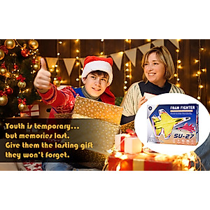 Aketoy Remote Control Airplane Easy to Fly Ultra Long Range RC Glider for Kids & Beginners with LEDs (Blue)