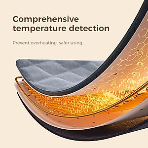 OCOOPA Women Gifts, Weighted Heating Pad for Back Pain & Cramps Relief, 3.4lb 17''x33'' XL Electric Heating Pad for Neck and Shoulders, 8 Heat Settings, 6 Time Modes, Machine Washable