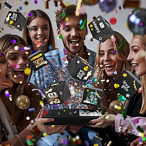 MUMULULU Surprise Gift Box Explosion Gift Box Confetti Birthday Box Folding Bouncing Gift Box with Confetti Card Stickers for Birthday Anniversary Graduation
