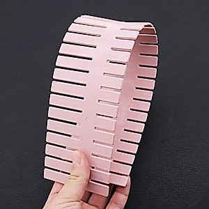 SING F LTD 12pcs Adjustable DIY Grid Clapboard Divider Drawer Closet Storage Organizer Home Storage 37x7cm Pink