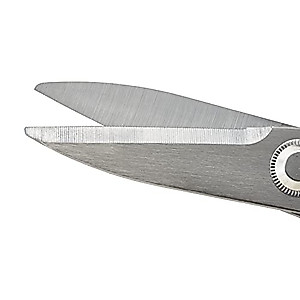 OLFA 5" Serrated Edge Stainless Steel Scissors (SCS-1) - 5 Inch Multi-Purpose Heavy Duty Scissors w/ Sharp Blades & Comfort Grip for Home, Office, Fabric, Sewing, Kitchen, Industrial Materials