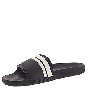 Quiksilver Men's Rivi Slide Sandal, Black/White, 9