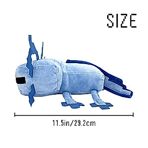 XSLWAN Blue Axolot Plush Plush Stuffed Toy Soft Throw Pillow Decorations for Video Game Fans, Kids Birthday Party Favor Preferred Gift for Holidays, Birthdays(Blue Axolot)