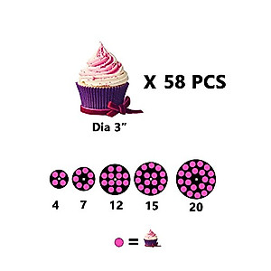 SinoAcrylic Cupcake Stand - 5 Tiers Round Cupcake Tower - Tiered Serving Dessert Cake Holder - Unique Black Exquisite Plate - Perfect for Wedding, Birthday, Party, Baby Shower and Christmas