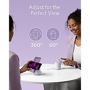 Anker Magnetic 623 MagGo 2-in-1 Wireless Charging Station with 20W USB-C Charger, for iPhone 14/14 Pro/14 Pro Max/13/13 Pro Max, AirPods Pro (Lilac Purple)