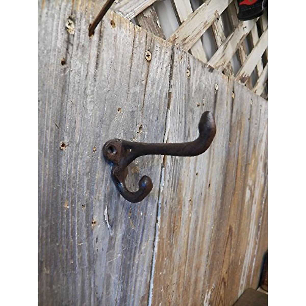 Coat Hat Hooks Cast Iron Lot Set of 12 Double Hook 3.25" Antique Vintage Style