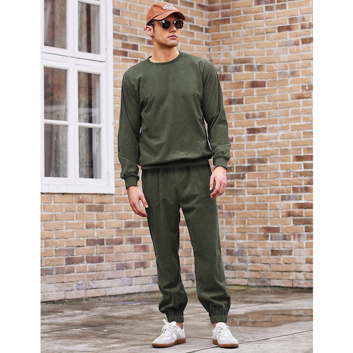 COOFANDY Men's Tracksuit 2 Piece Sweatsuit Set Long Sleeve Pullover Athletic Suit For Sports Casual Fitness Jogging