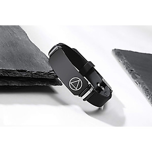 ForeverWill Adjustable Silicone Sobriety Bracelet,Personalized AA AF Alchohol Addiction Recovery Wristband Jewelry Gifts for Men Women Adults,1,2,3,4,5 Years,Customized